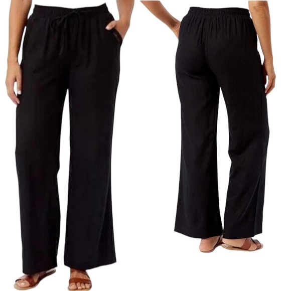 Briggs New York | Pants & Jumpsuits | Briggs Linen Blend Pull On Wide ...